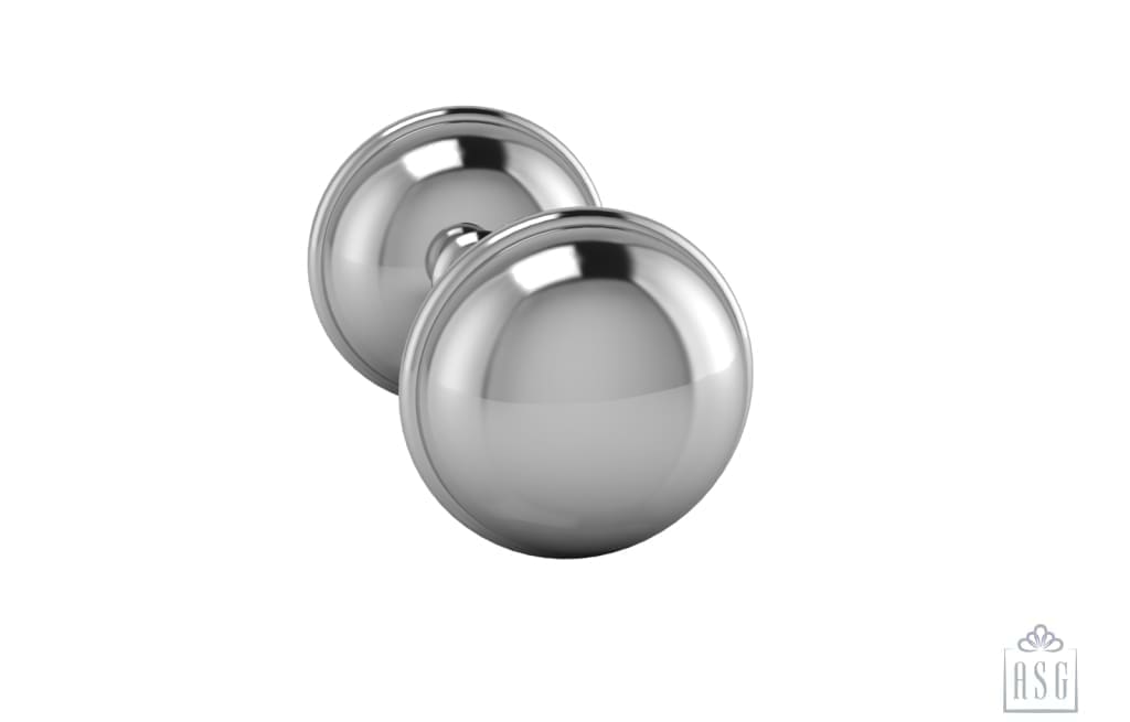 Sterling Silver Dumbbell Baby Rattle by Krysaliis