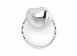 Sterling Silver Heart Rattle for Baby