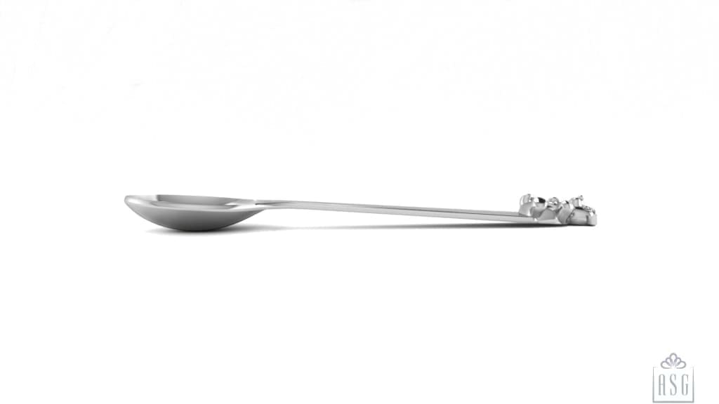 Sterling Silver Teddy Baby Spoon by Krysaliis