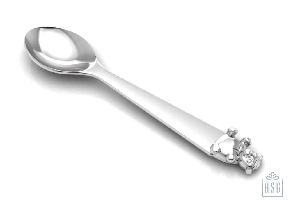 Sterling Silver Teddy Baby Spoon by Krysaliis